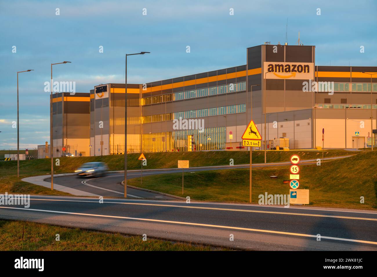 Szczecin,Poland-February 2024:Warehouse hall and road of Amazon logistics centre Stock Photo - Alamy