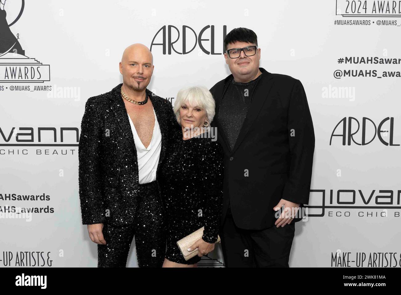 Beverly Hills, USA. 18th Feb, 2024. Joe Matke, Jeri Baker and Johnny ...