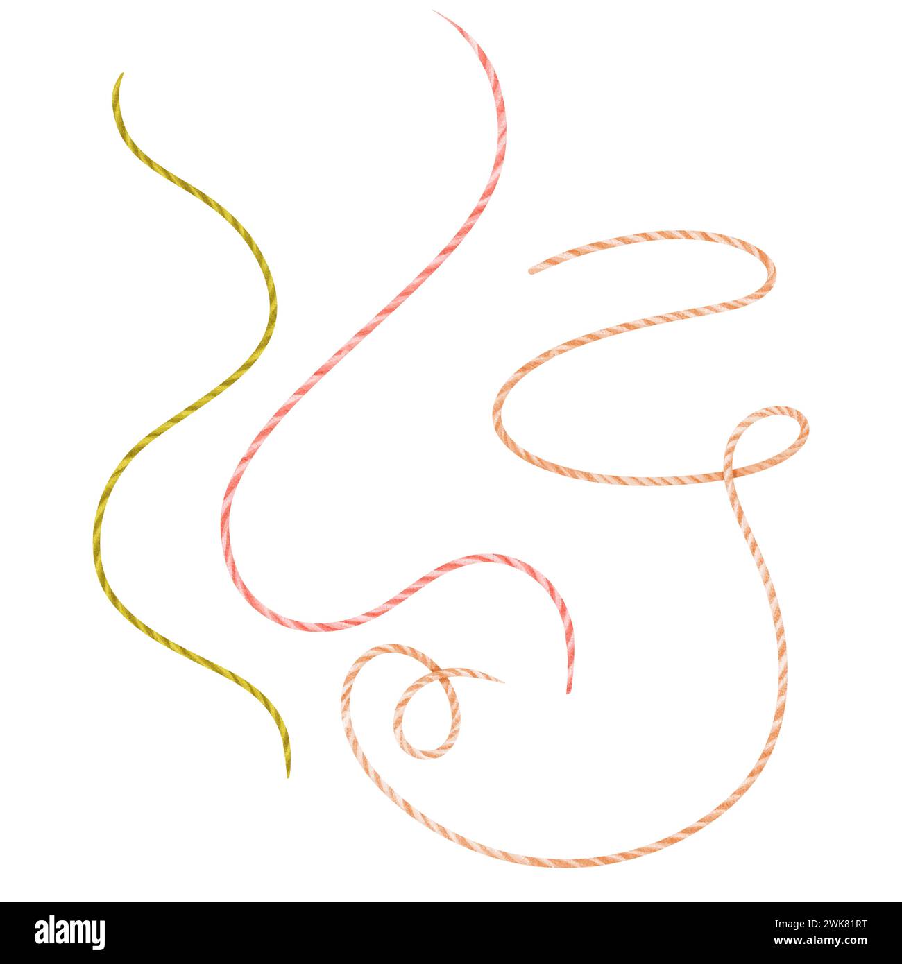 A collection of watercolor illustrations showcasing diverse thread ...