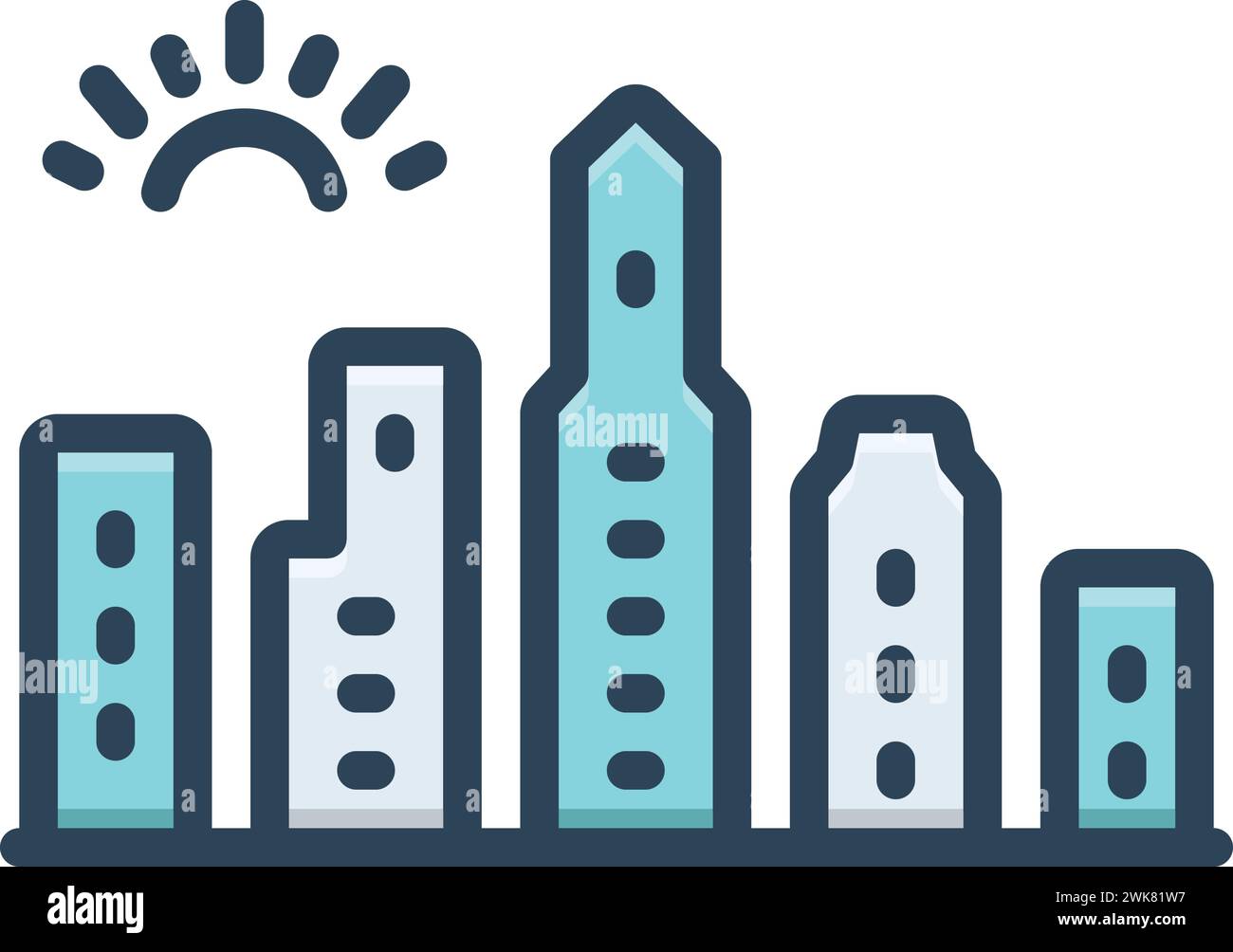 Portland skyline silhouette Cut Out Stock Images & Pictures - Alamy