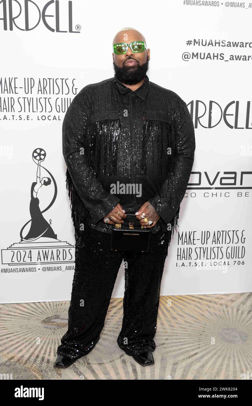 Beverly Hills, USA. 18th Feb, 2024. Tym Wallace attends the arrivals of ...