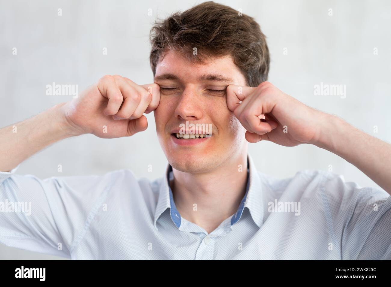 Portrait sensitive guy in casual hi-res stock photography and images ...