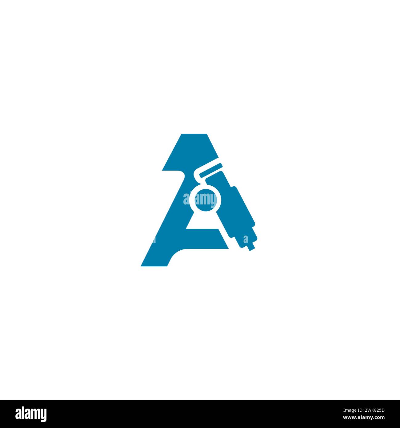 microscope letter A logo simple. letter a logo Stock Vector Image & Art ...