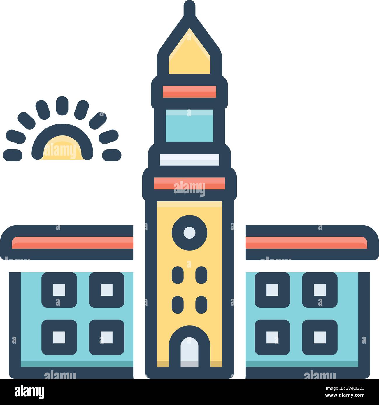 Cornell clock tower Stock Vector Images - Alamy