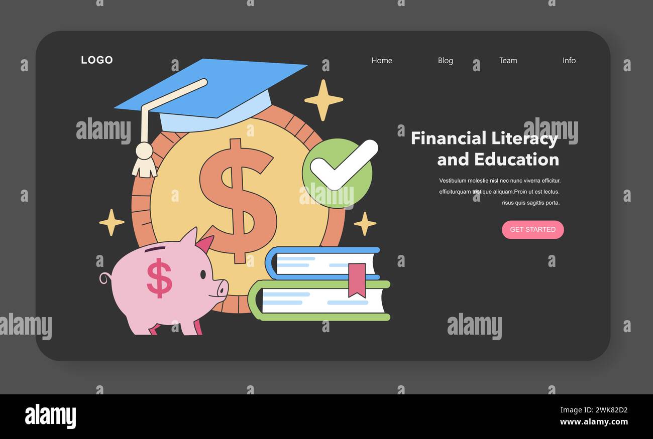 Financial Literacy and Education concept. Empowering savings and ...