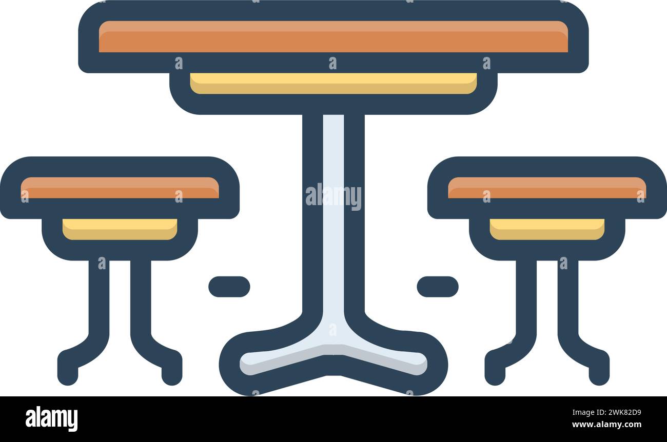 Wooden table tables Stock Vector Images - Alamy