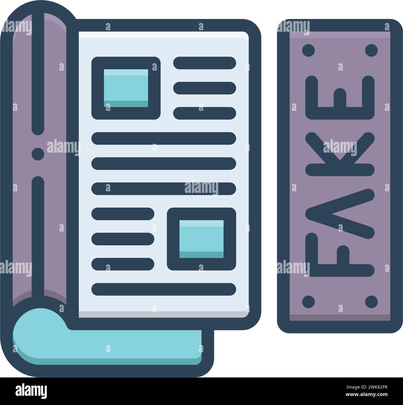 Fake news logo Stock Vector Images - Alamy