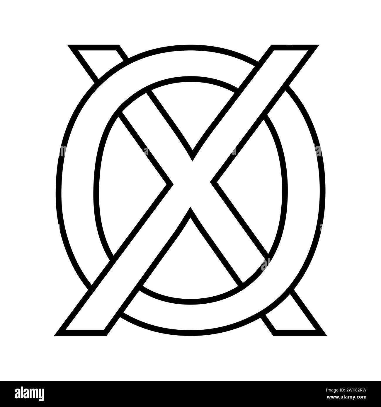 Logo sign ox, xo icon double letters logotype x o Stock Vector Image ...