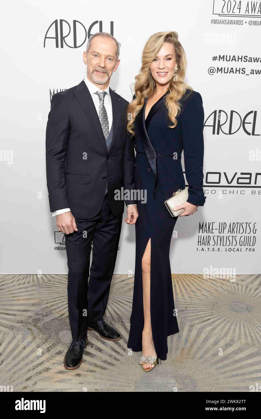 Beverly Hills, USA. 18th Feb, 2024. Claus Lulla and KeLenn Snowgren ...