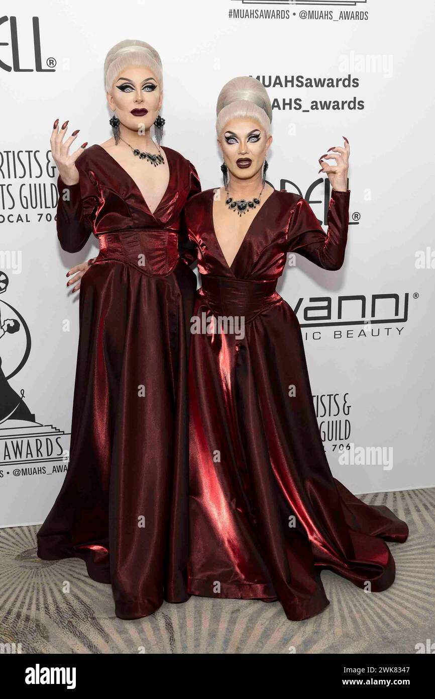 Beverly Hills, USA. 18th Feb, 2024. Dracmorda Boulet and Swanthula ...