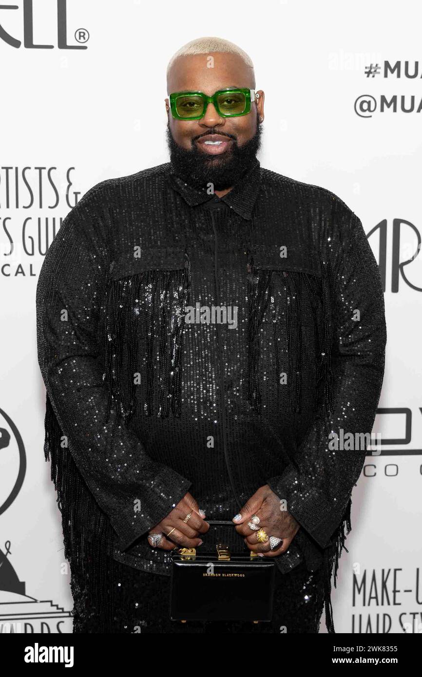 Beverly Hills, USA. 18th Feb, 2024. Tym Wallace attends the arrivals of ...