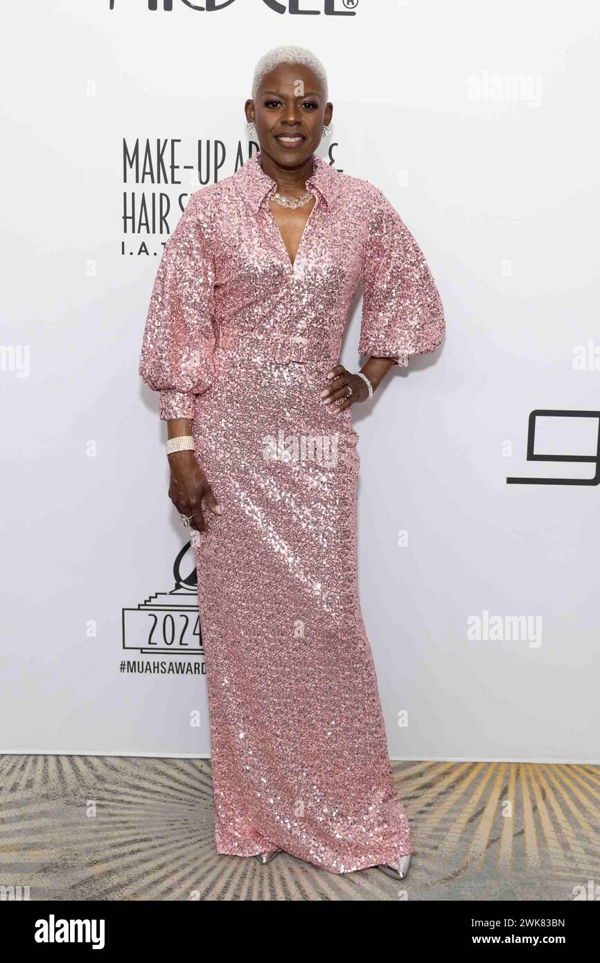 Angie Wells attends the arrivals of the 11th Annual MUAHS Awards at The ...
