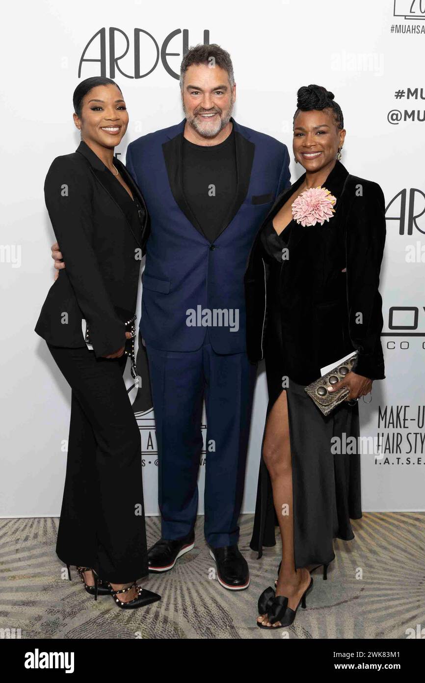 Beverly Hills, USA. 18th Feb, 2024. Amber Nicholle Maher, Dean Banowetz ...