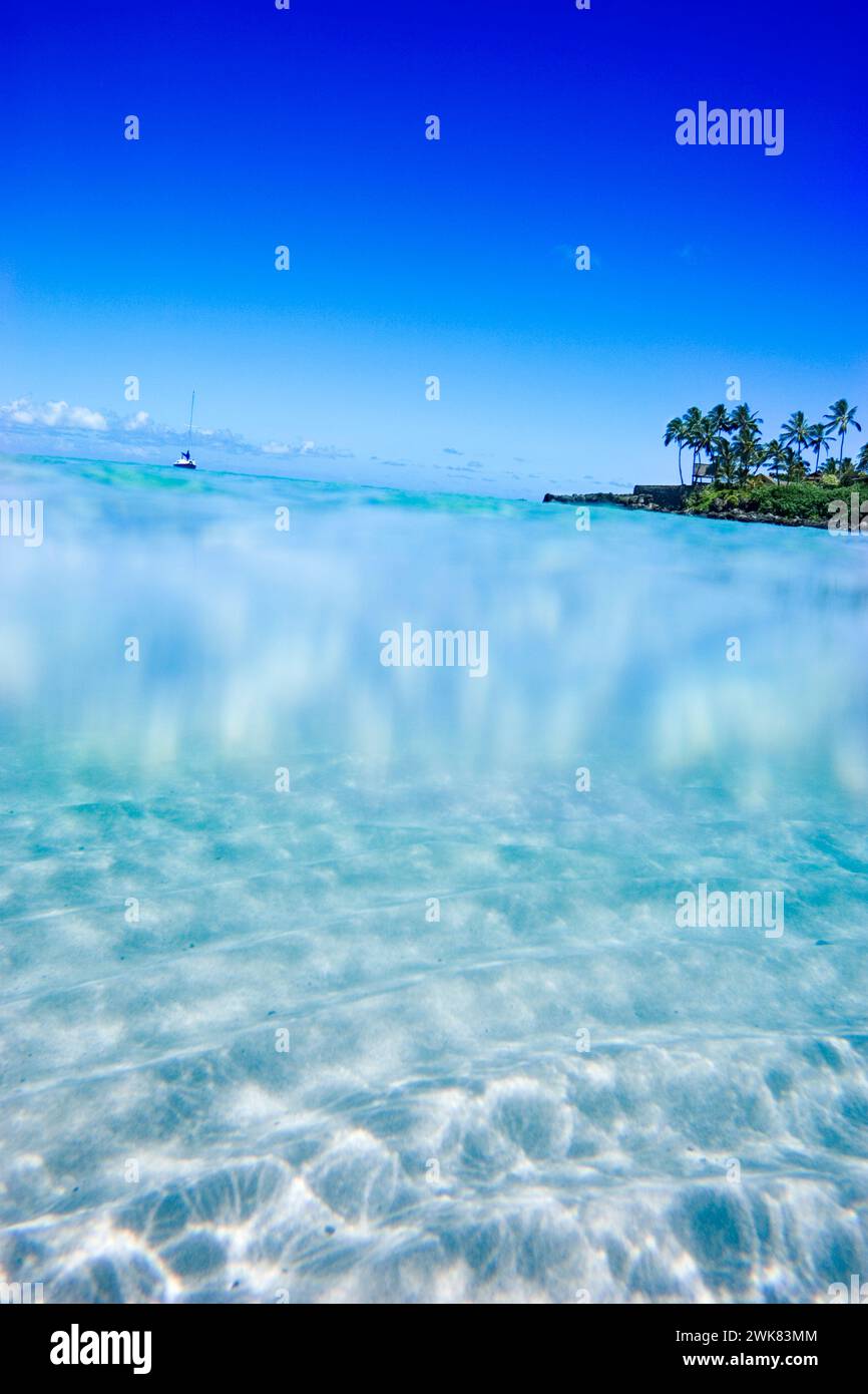 split level view of water, Hawaii Stock Photo - Alamy