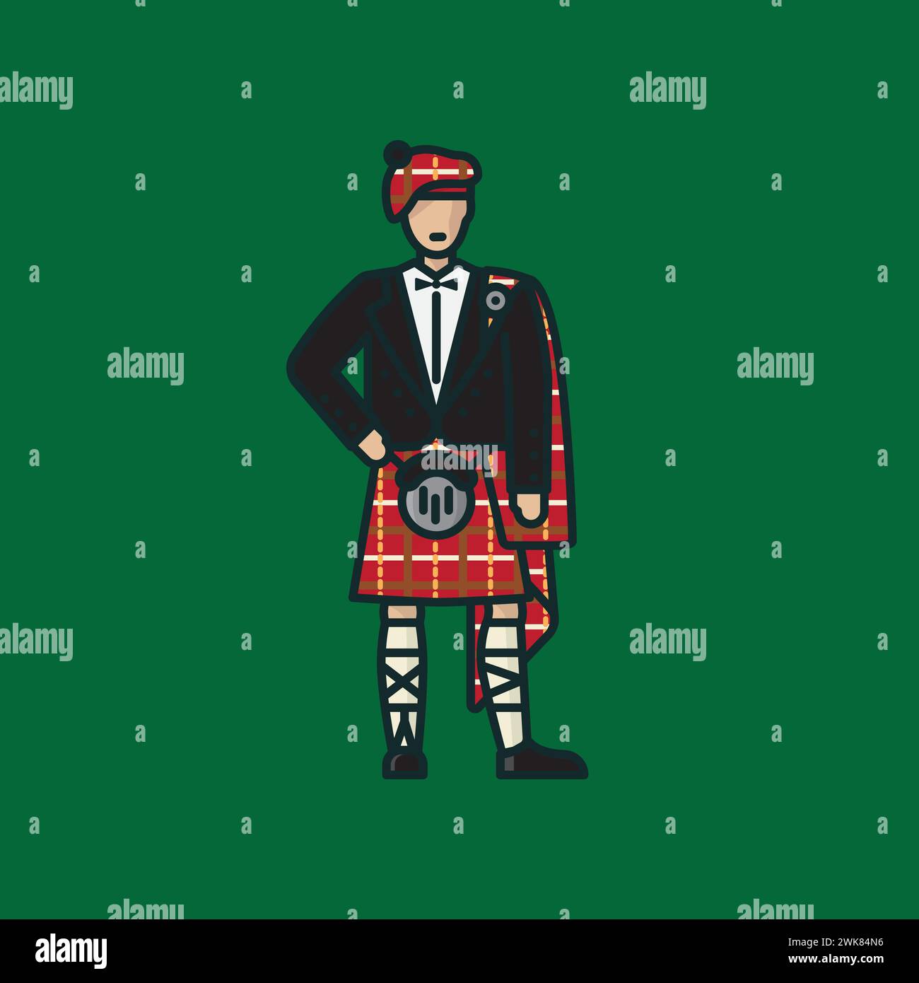 Scotsman costume Stock Vector Images - Alamy