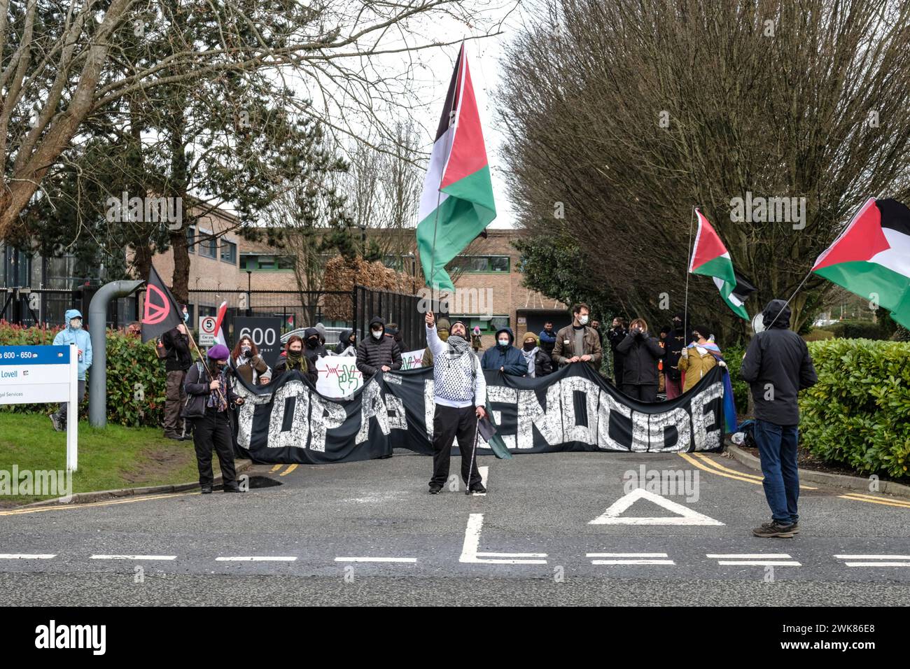 Aztec West Business Park, Bristol, UK. 19th Feb, 2024. Pro Palestine ...