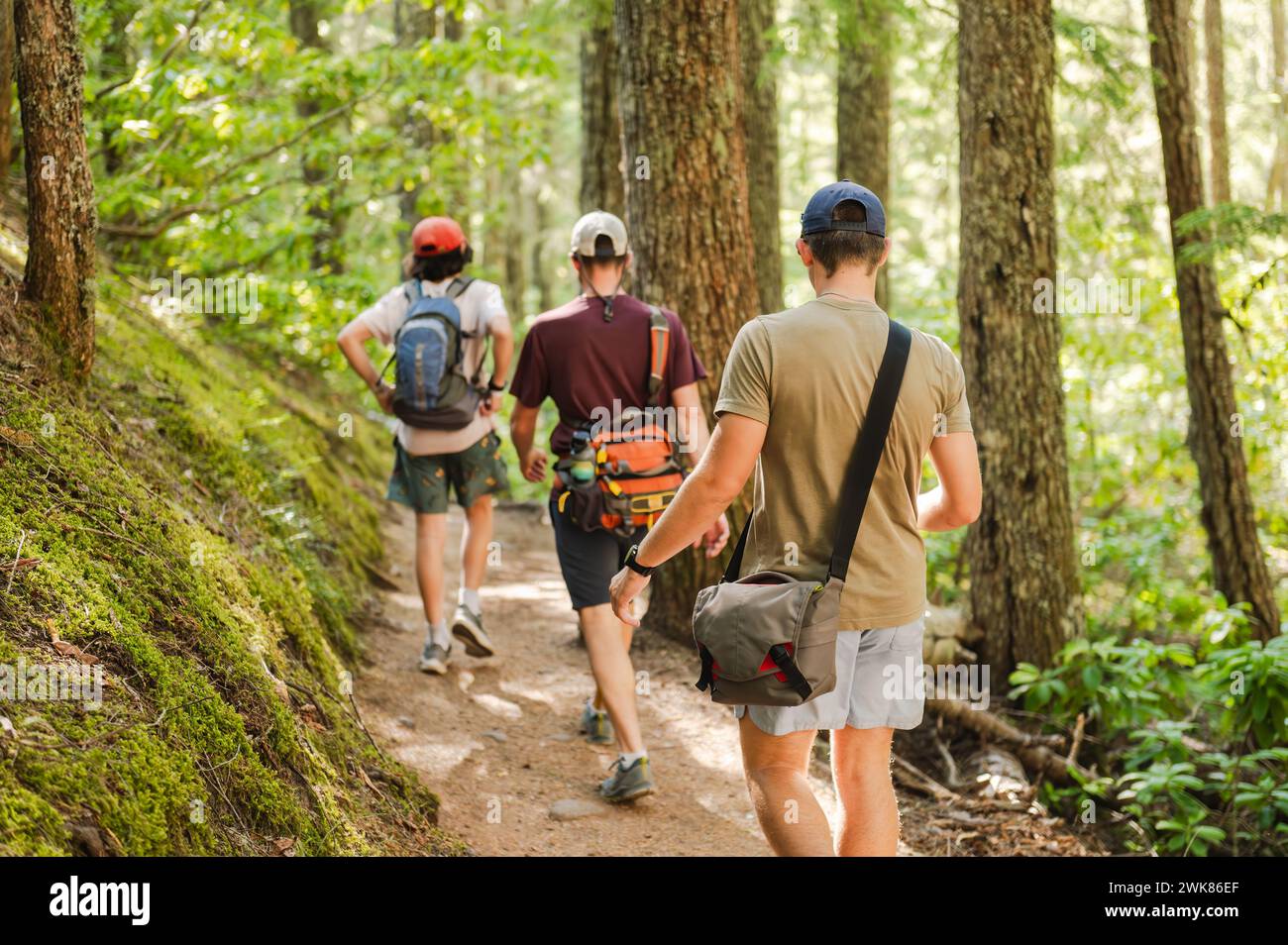 Young teen group nature trail hi-res stock photography and images - Alamy