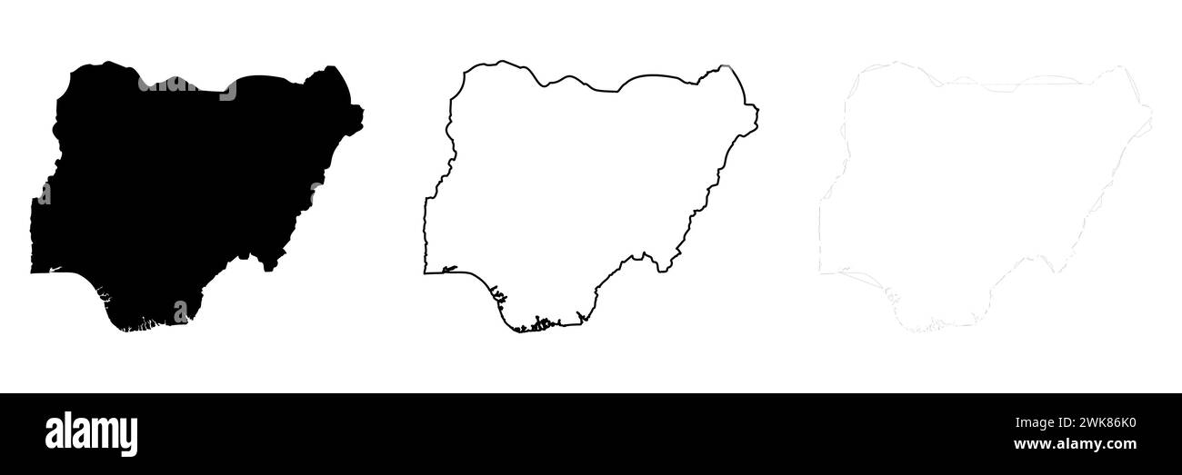 Nigerian map Black and White Stock Photos & Images - Alamy