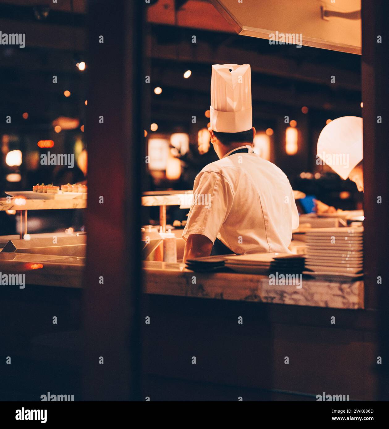 chef in restaurant Chinese miami Stock Photo - Alamy
