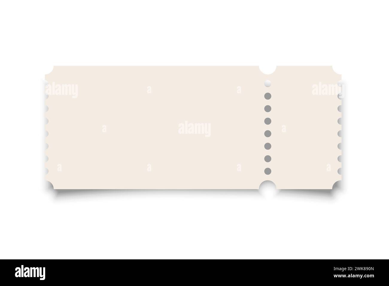 Theater, cinema ticket realistic vector template. Coupon, discount ...