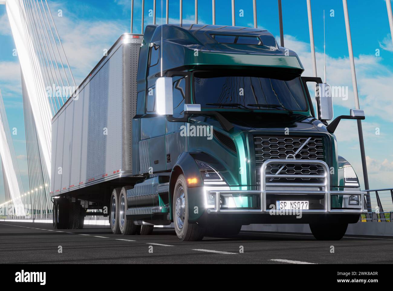 Szczecin,Poland-February 2024:VOLVO VNL Long Haul Trucks-Sleeper Semi ...