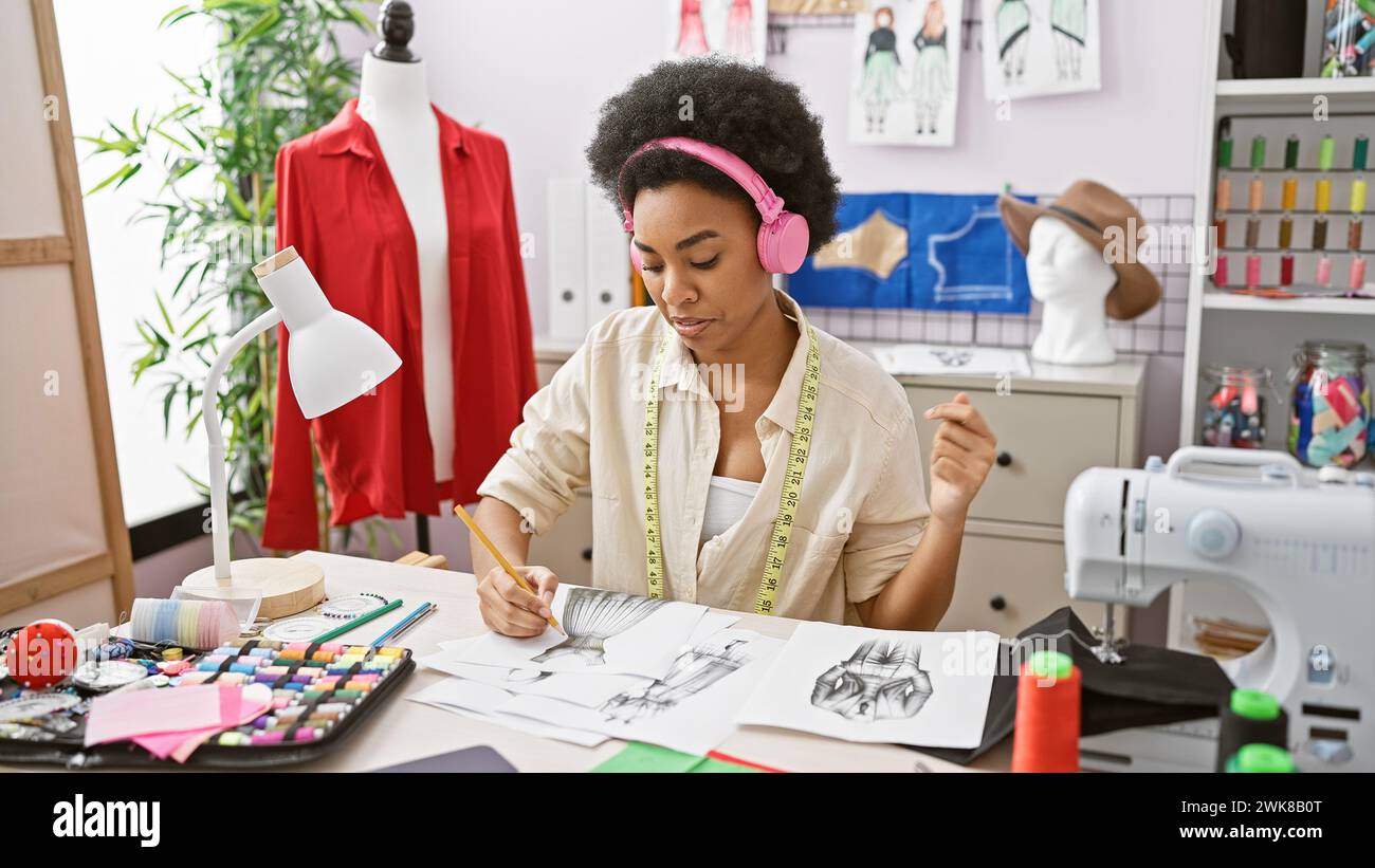 African woman sketching in tailor hi-res stock photography and images ...