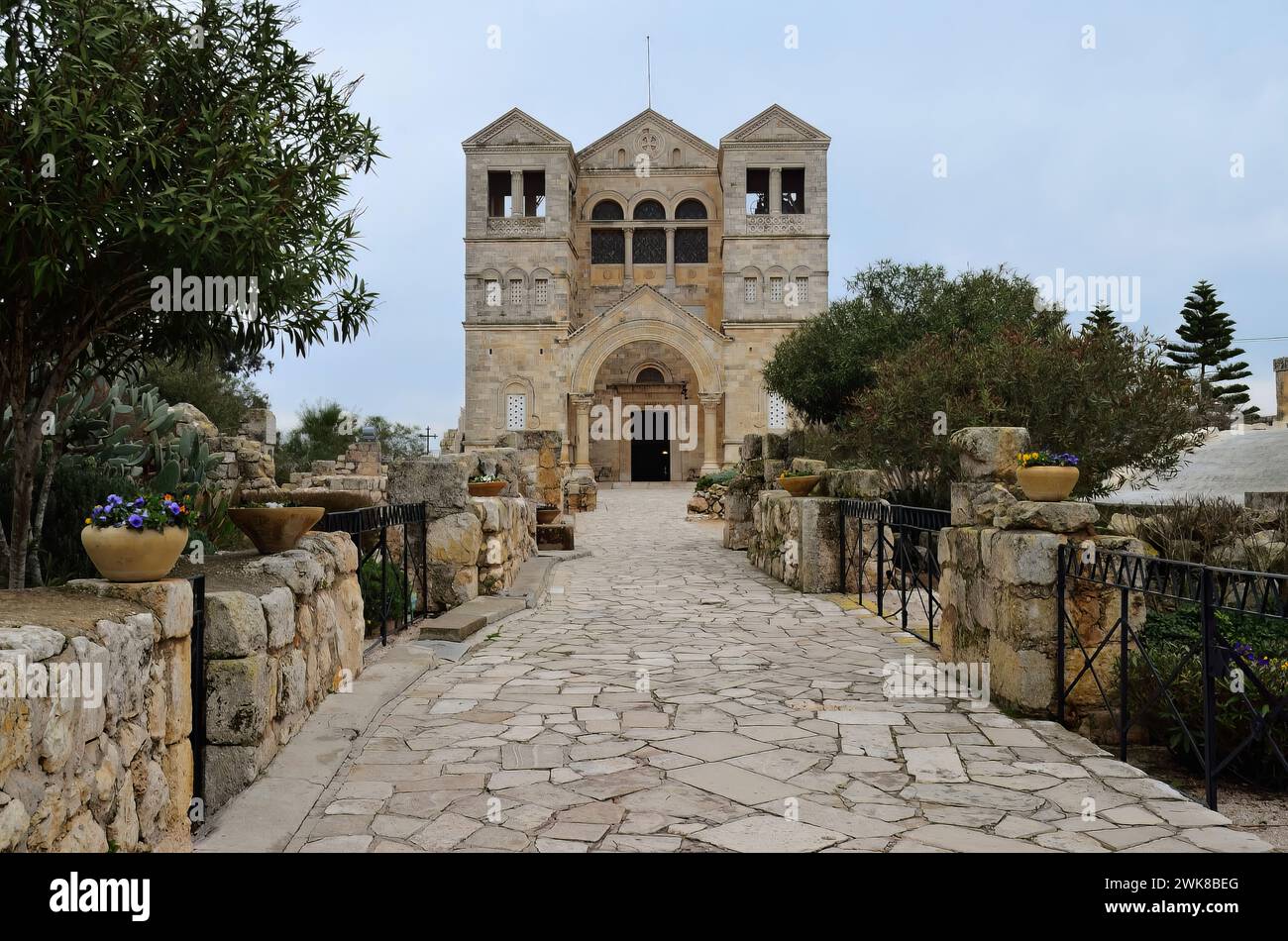 The Church of the Transfiguration on Mount Tabor, Israel Stock Photo - Alamy