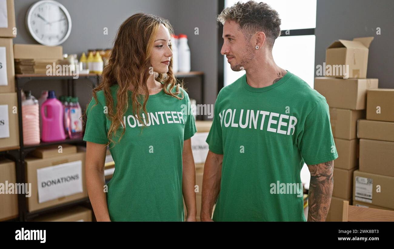 Warehouse with boxes for donations hi-res stock photography and images - Alamy