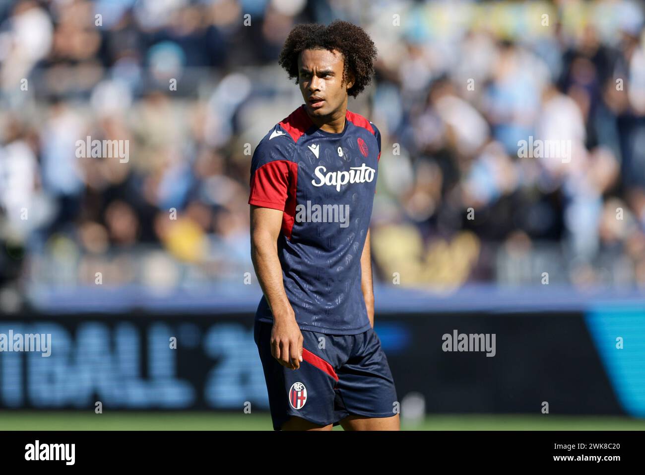 Bologna's Dutch forward Joshua Zirkzee looks before the Serie A ...