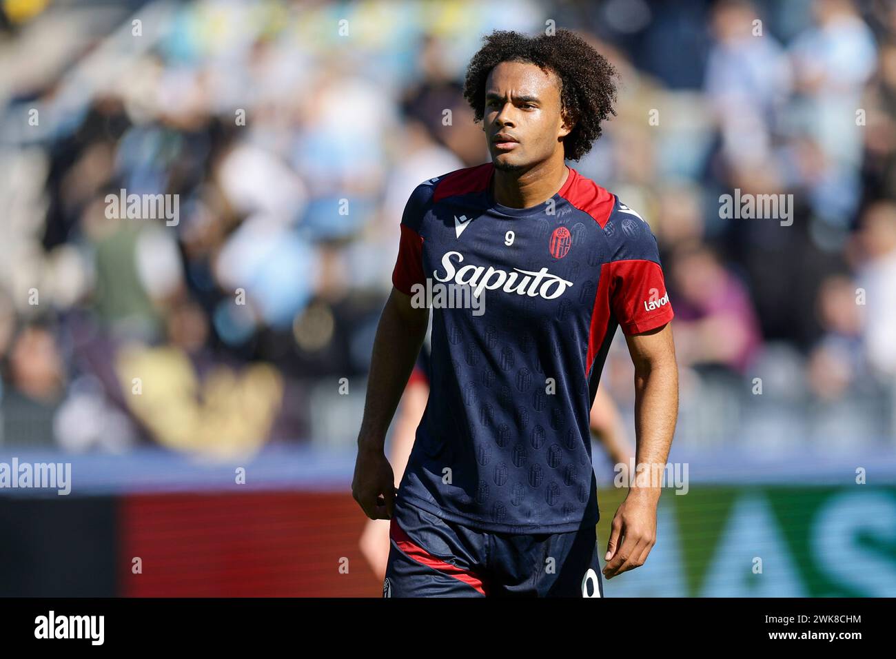 Bologna's Dutch forward Joshua Zirkzee looks before the Serie A ...