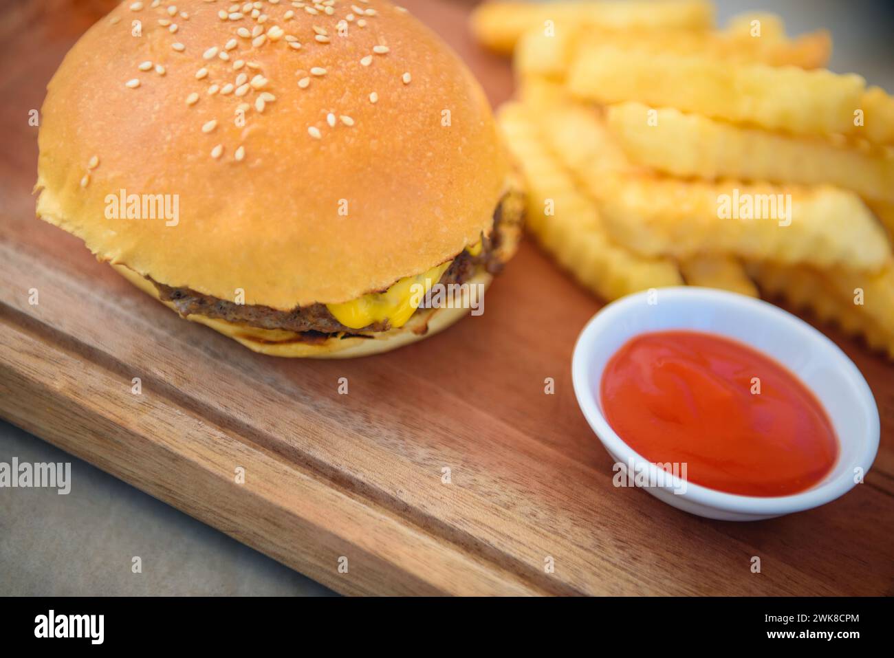 Tasty Fast Food Still Life Stock Photo - Alamy