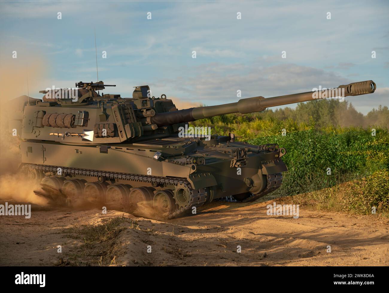 Szczecin,Poland-February 2024:K9 Thunder - South Korean self-propelled ... Szczecin,Poland-February 2024:K9 Thunder - South Korean self-propelled ...