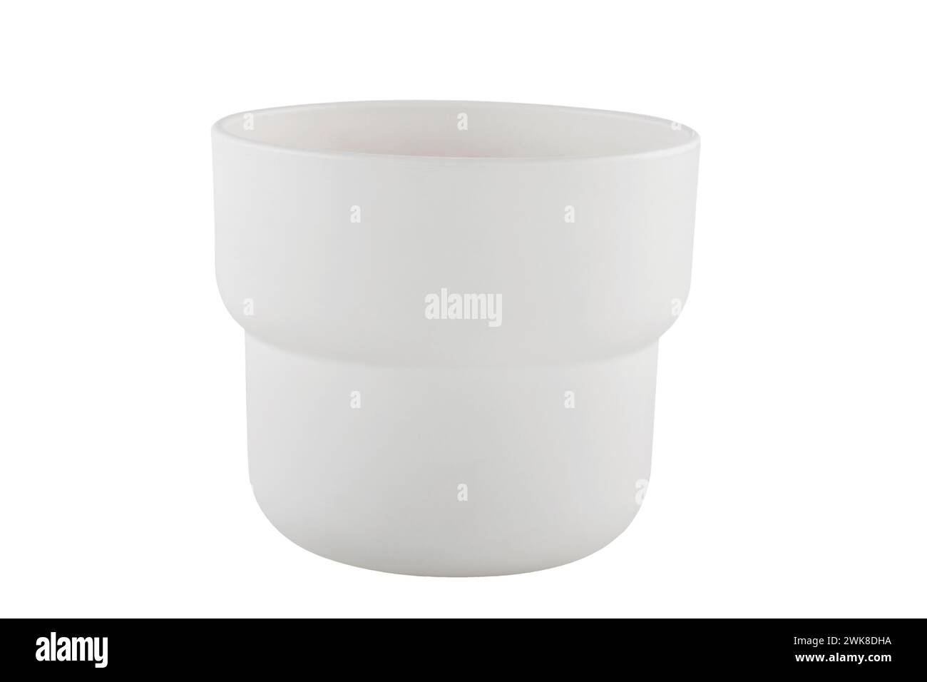 Empty plastic pot isolated on white background Stock Photo - Alamy