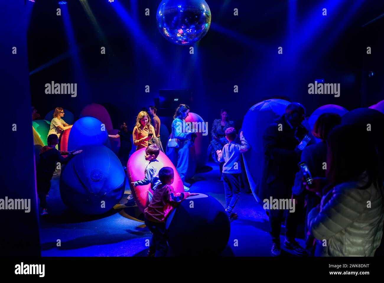An installation is on display at the Balloon Museum in Naples, where ...