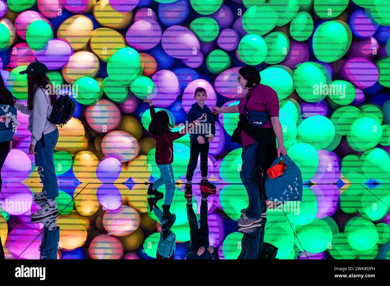 An installation is on display at the Balloon Museum in Naples, where ...