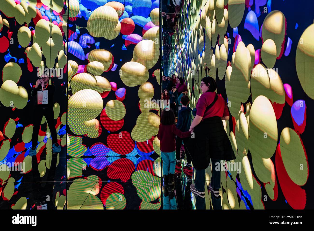 An installation is on display at the Balloon Museum in Naples, where ...