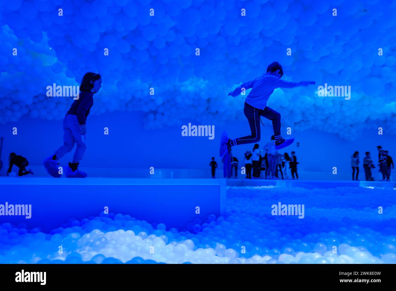 An installation is on display at the Balloon Museum in Naples, where ...