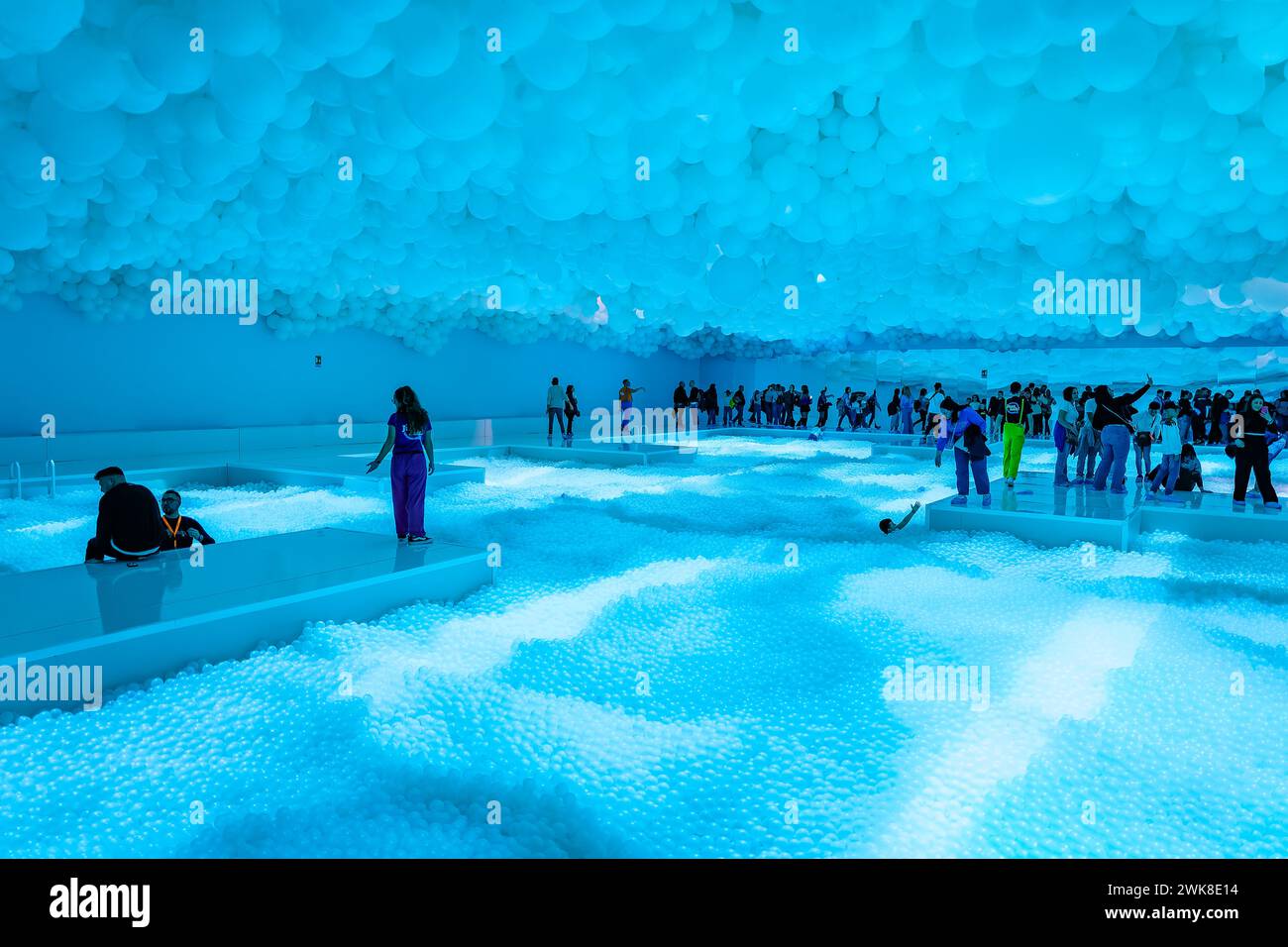 An installation is on display at the Balloon Museum in Naples, where ...