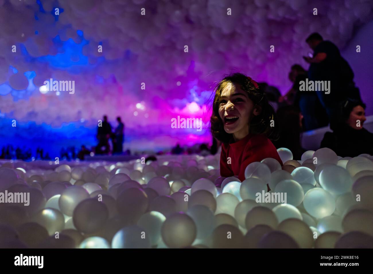 An installation is on display at the Balloon Museum in Naples, where ...