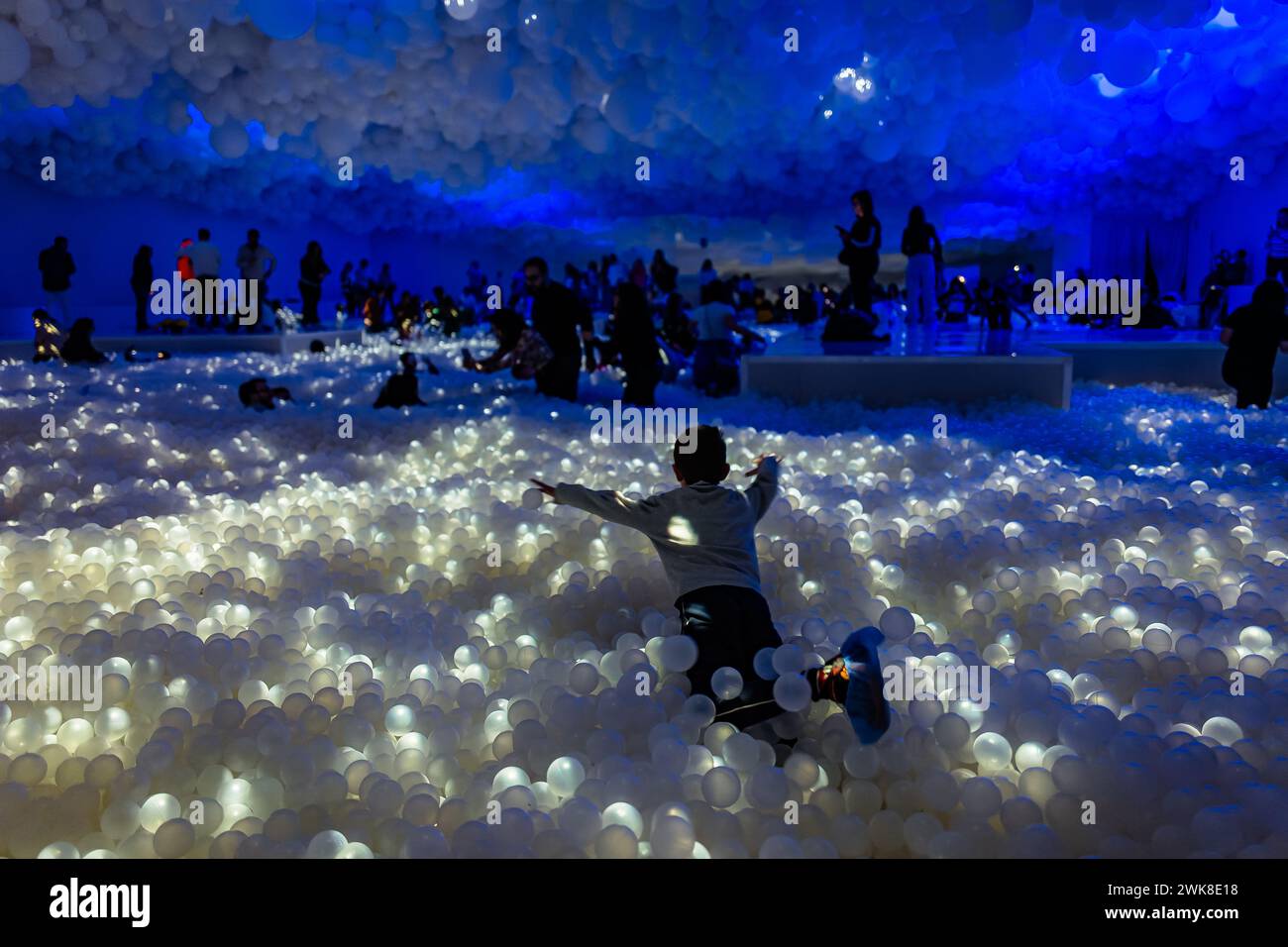An installation is on display at the Balloon Museum in Naples, where ...