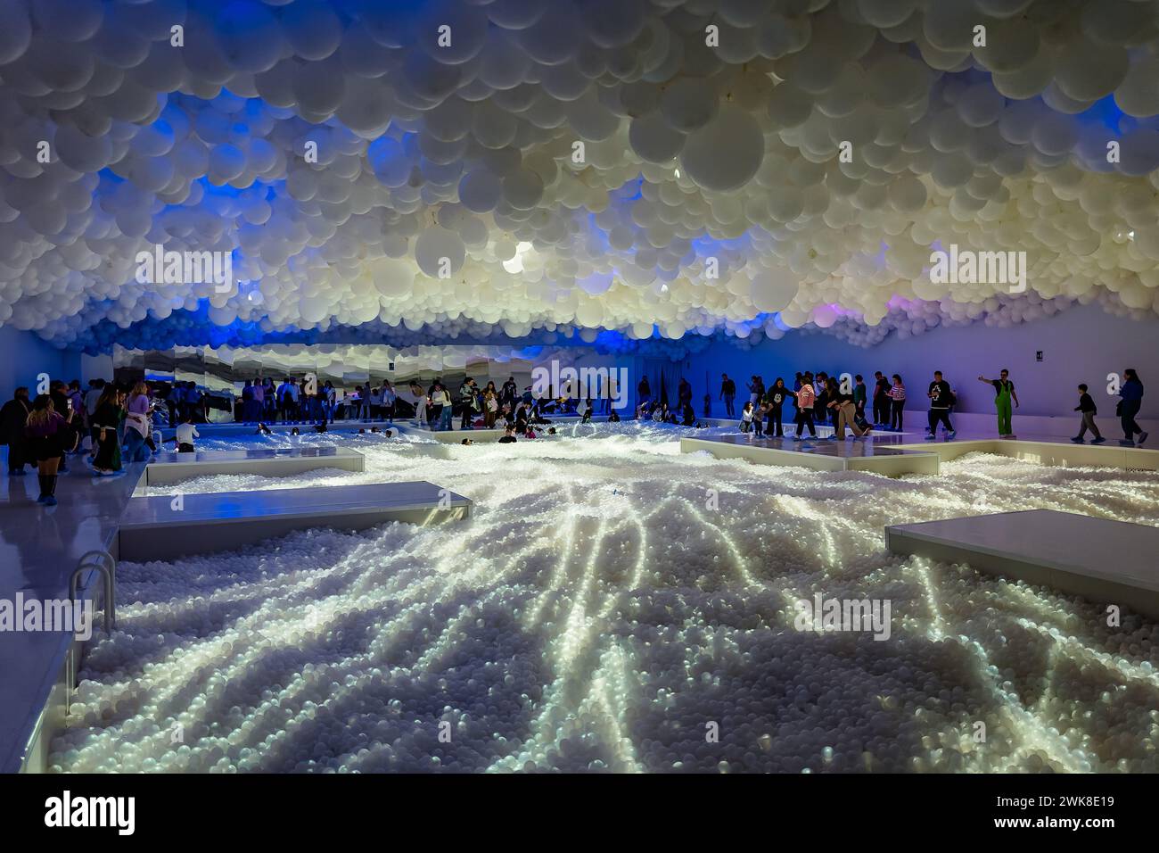An installation is on display at the Balloon Museum in Naples, where ...