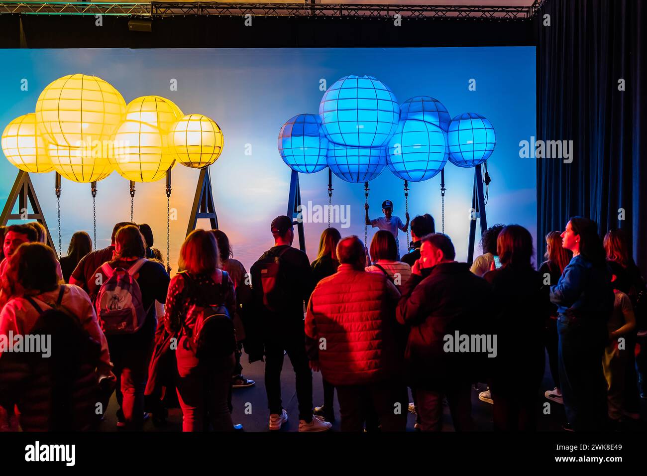 An installation is on display at the Balloon Museum in Naples, where ...