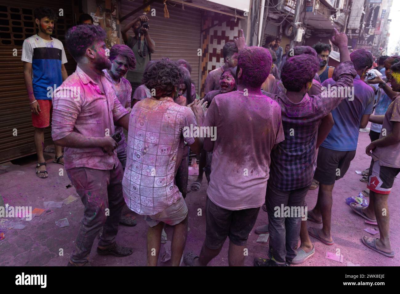 Chennai, Tamilnadu India - March 08 2023 : colorful street Holi ...