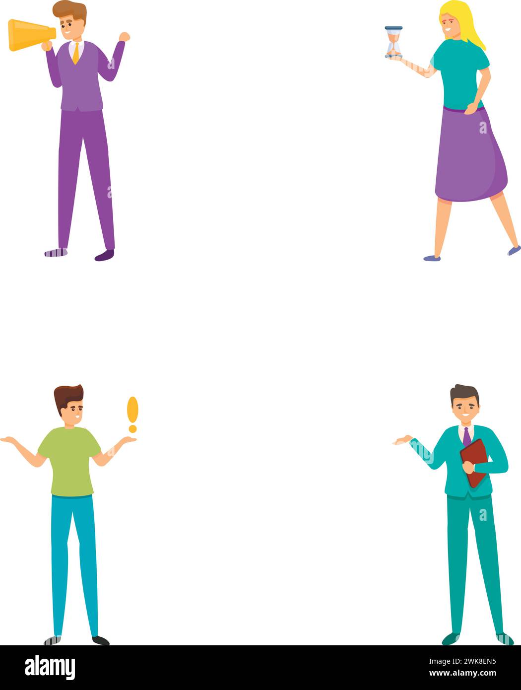 People interacting icons set cartoon vector. Workflow and job ...