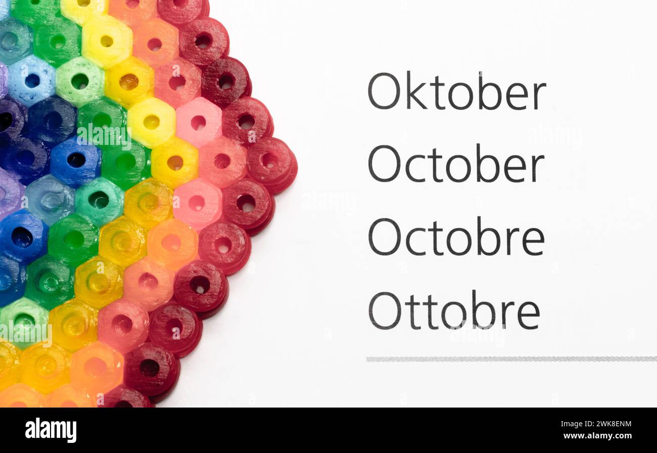 October calendar icon hi-res stock photography and images - Alamy