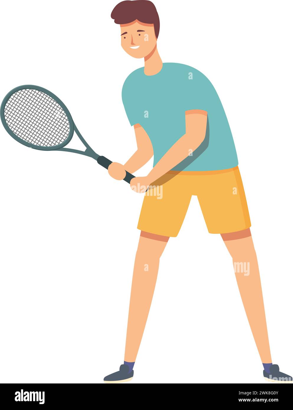 Boy tennis player icon cartoon vector. Speed court. Game play ball ...