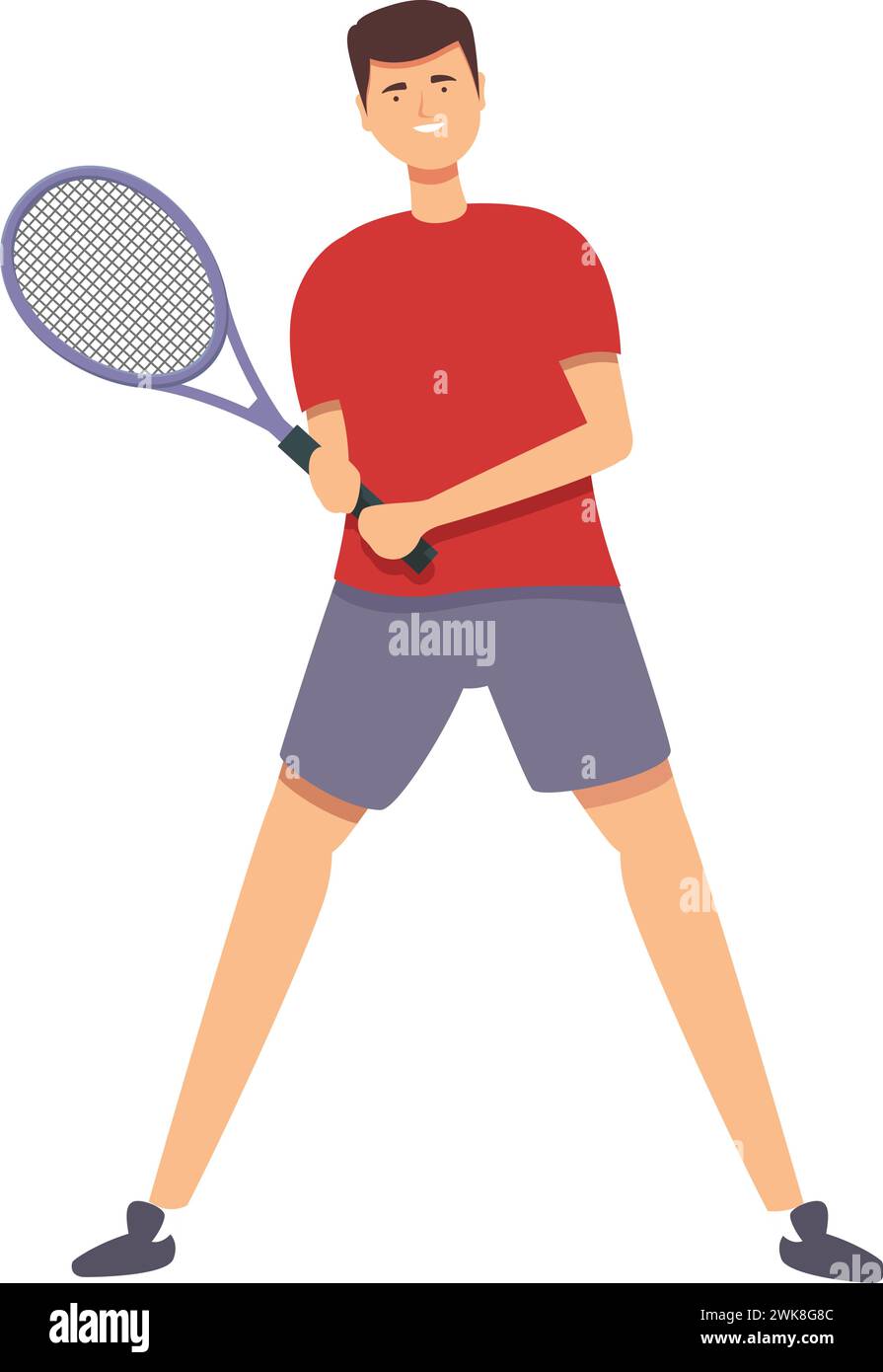Ready serve player icon cartoon vector. Speed ball. Tennis sport ...