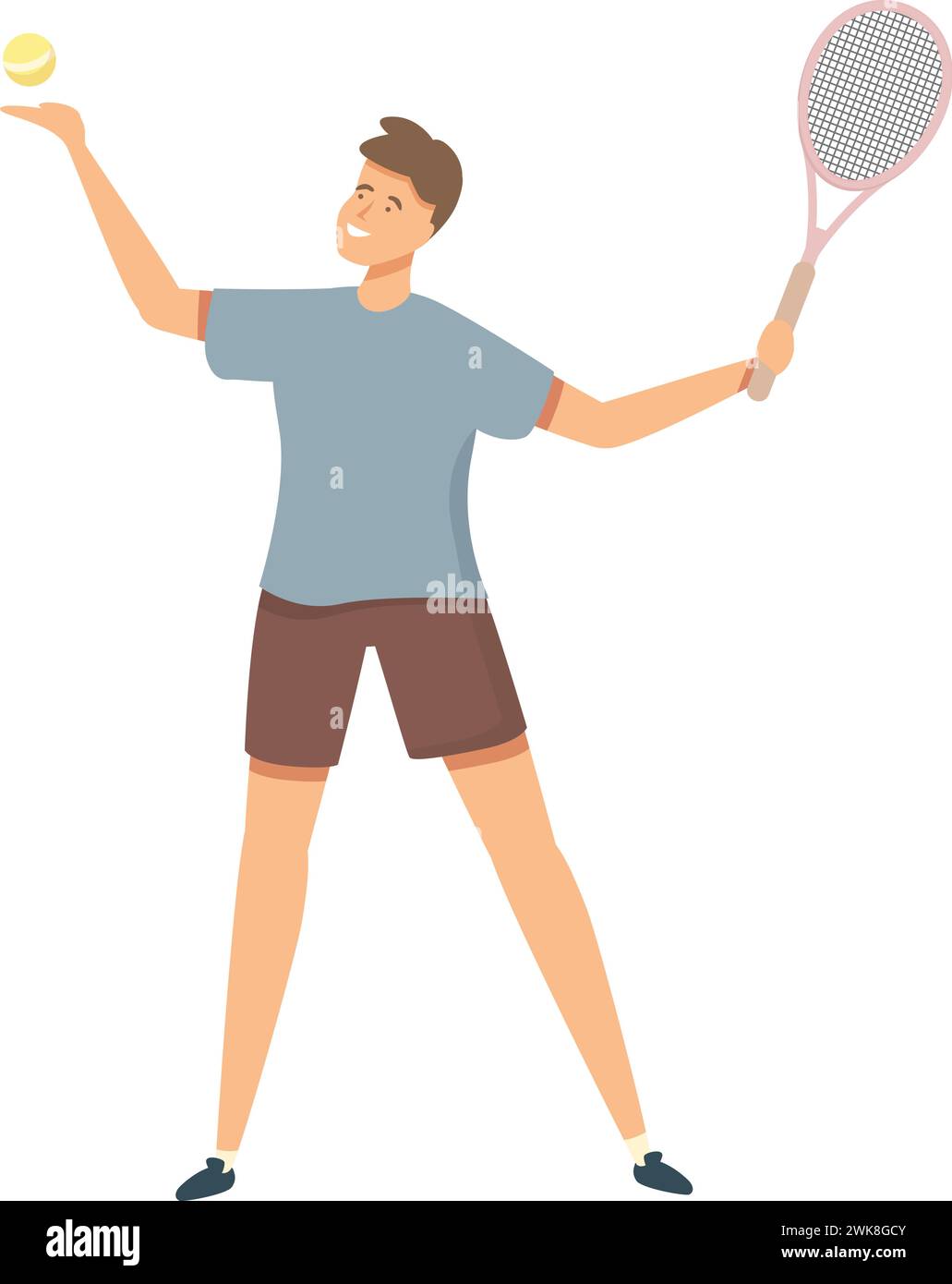 Area serve player icon cartoon vector. Speed sport. Play ball racket ...