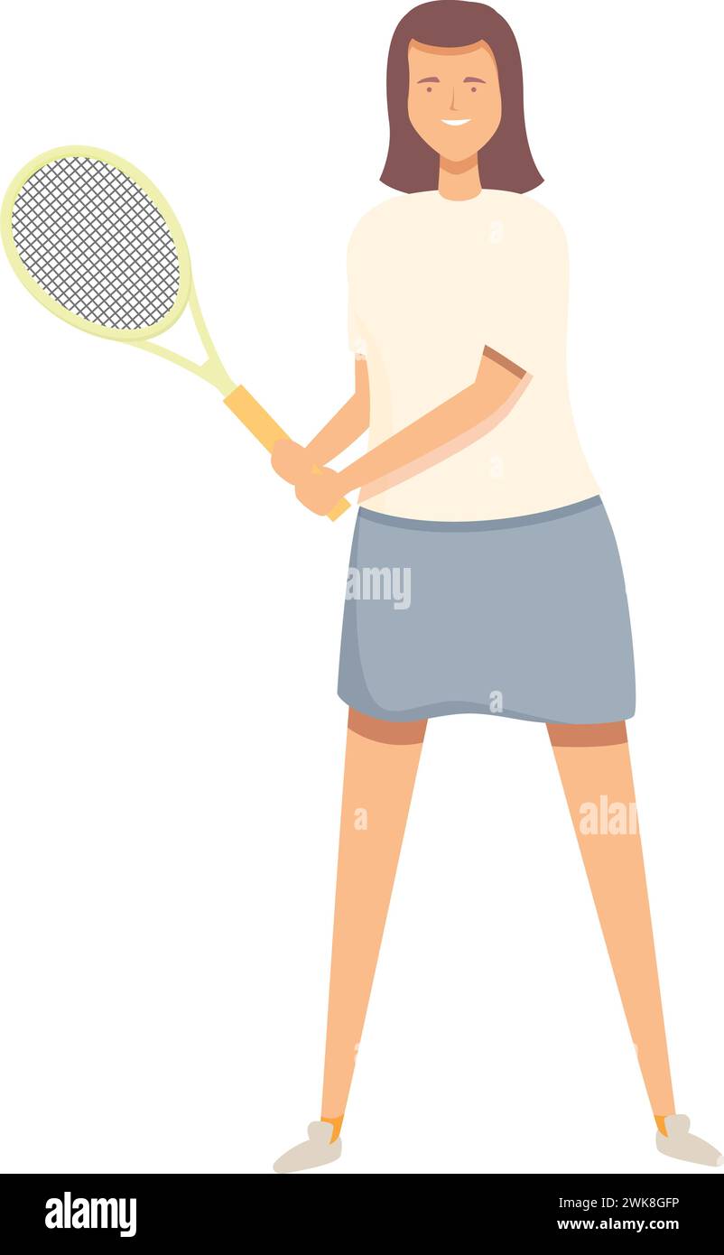 Racket tennis play icon cartoon vector. Big game court. Male serve ...