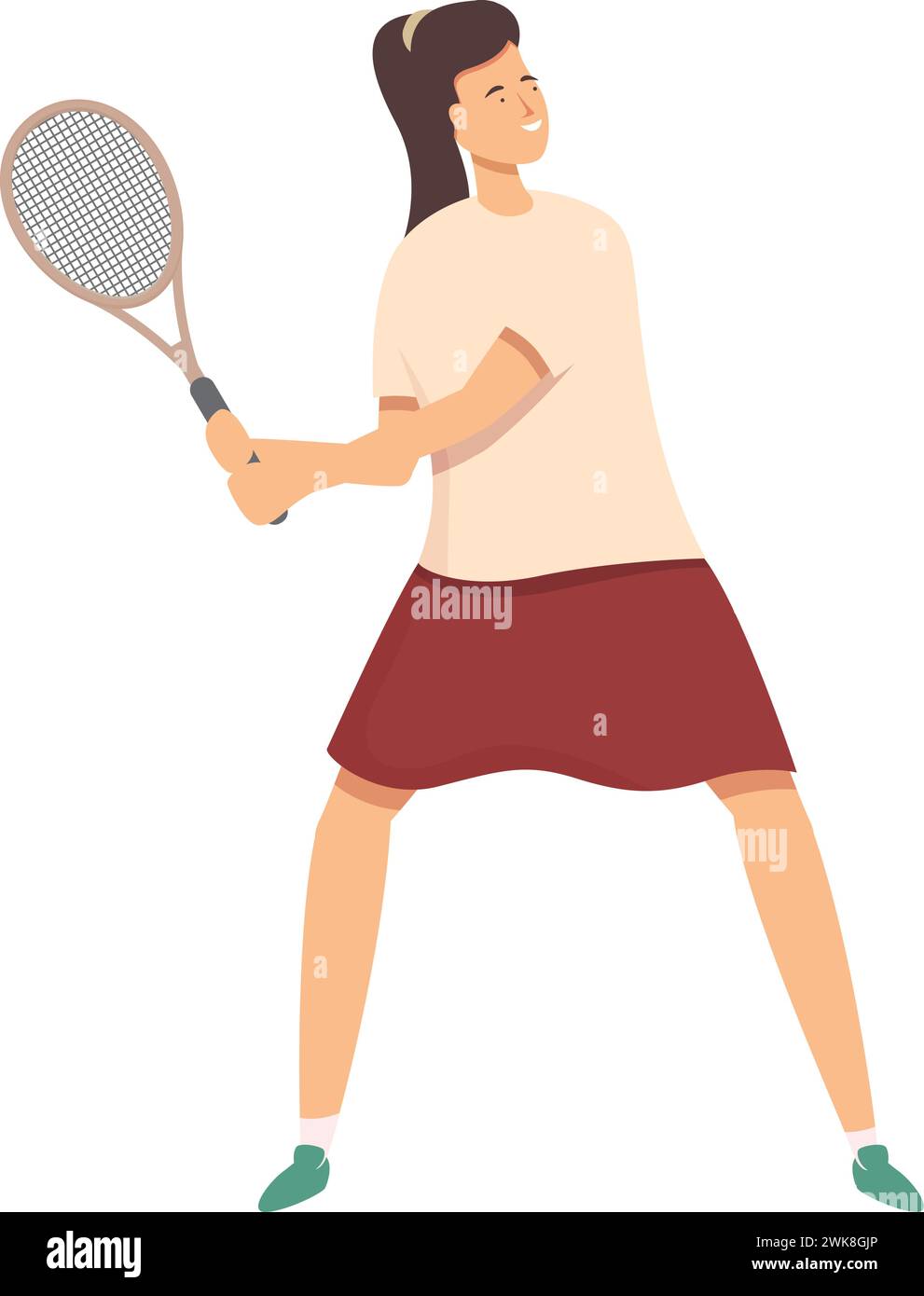 Forehand serve icon cartoon vector. Tennis player. Fast match serve ...